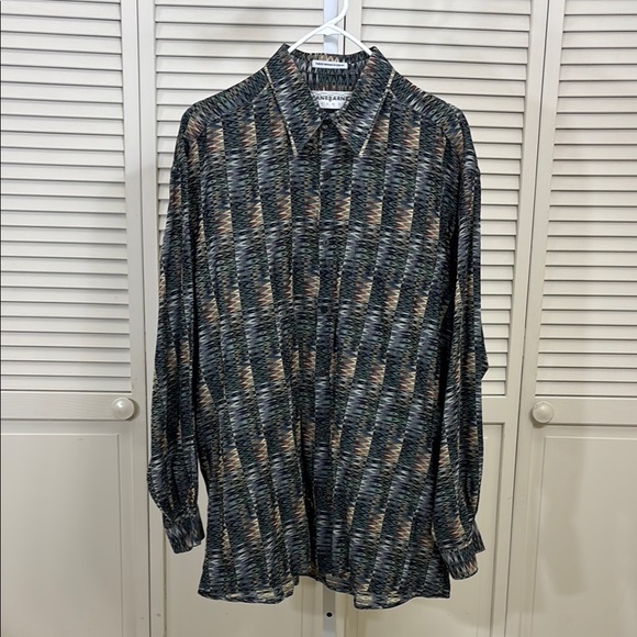 Jhane Barnes | Shirts | Vintage Jhane Barnes Multicolor Patterned ...